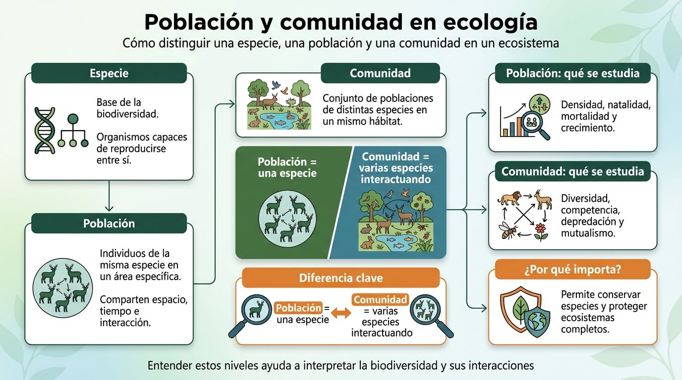 Diferencia Entre Población Y Comunidad En Ecología Con Ejemplos Claros
